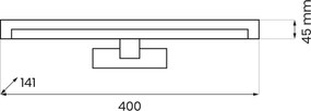 Nástěnné LED svítidlo Mirore, 1x LED 8w, 4000k, (fi 40cm), s