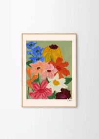 Plakát 50x70 cm Flowers on Sage Green – Carla Llanos – The Poster Club