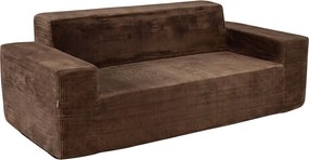 Costway Manšestrová 3-pohovka loveseat s vysokým opěradlem, širokými područkami