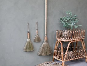 Ratanový antik stolek s dekorační obrubou Braide - 52*26*60cm