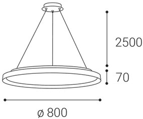 LED2 3275053ZBTW Moon, závěsné svítidlo, 88W LED 3000-4000K ZIGBEE TW, černá, Ø80cm