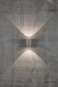 NOR 49701010 Venkovní nástěnné svítidlo Canto 2 2x6W LED šedá čirá - NORDLUX