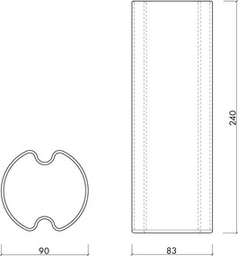Skleněná ručně vyrobená váza (výška 24 cm) Tubu – noo.ma