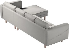 Potah na pohovku IKEA Norsborg 4-místná se šezlongem barva šedá látka pletený vzor