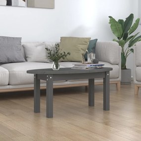 Konferenční stolek šedý 80 x 40 x 35 cm masivní borové dřevo