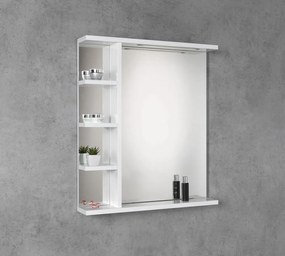 Aqualine Aqualine, KORIN STRIP zrcadlo s LED osvětlením a poličkami 60x70x12cm, KO370S