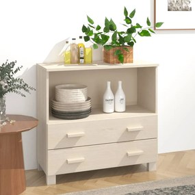 Příborník HAMAR medově hnědý 85 x 35 x 80 cm masivní borovice 340496