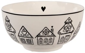 Miska s perníkovými chaloupkami Gingerbread Bliss - Ø 14*7 cm / 500 ml