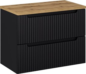 Comad Koupelnová skříňka pod deskové umyvadlo SET-NOB B Oak Nova Black 80 černá/dub coast evoke