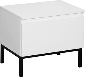 XXXLutz NOČNÍ STOLEK, bílá, 49/43/35 cm Hom`in - 002798032004