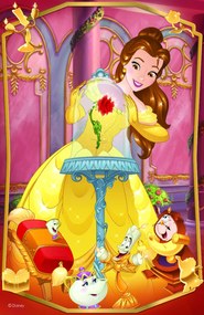 Trefl Minipuzzle Krásné princezny/Disney Princess 54dílků 4 druhy v krabičce 6x9x4cm 40ks v boxu