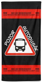 Osuška Pozor, řidič autobusu! (Velikost osušky: 100x170cm)