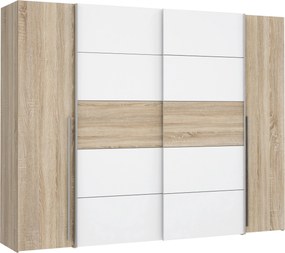XXXLutz ŠATNÍ SKŘÍŇ, bílá, Sonoma dub, 270/210/61 cm Carryhome - Šatní skříně - 000687059101