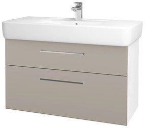 Dřevojas Koupelnová skříň Q MAX SZZ2 100 Varianta: N01 Bílá lesk / Úchytka T04 / N07 Stone