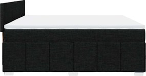 Box spring postel s matrací černá 200x200 cm textil 3289470