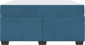 Rám postele s matrací Tmavě modrá 140 x 200 cm textil 3399294