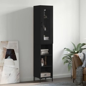 vidaXL Skříň highboard černá 34,5 x 34 x 180 cm kompozitní dřevo