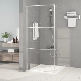 Sprchová zástěna walk-in stříbrná 90 x 195 cm čiré ESG sklo 152116