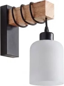 BRILAGI - Nástěnné svítidlo WOOD GLASS 1xE27/60W/230V borovice/černá/bílá