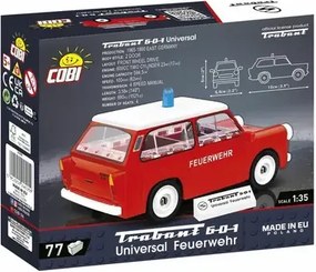 COBI 24555 Trabant 601 Universal hasiči / 77 kostek / 1:35 / od 5 let