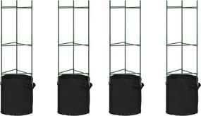 Podpěrné klece pro rajčata s pytlem 4 ks 116 cm ocel a PP 3281484