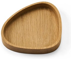 Dekorativní dřevěný úložný box v přírodní barvě 18x16x3 cm Curve M – LIND DNA
