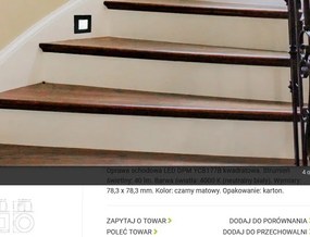 DPM Schodišťové orientační svítidlo, 4000K čtverec, bílá
