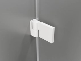 Mexen Lunar-B L, sklápěcí sprchový kout levý 90 x 70 cm, 8mm čiré sklo, bílý profil, 832L-090-070-20-00-L