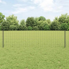 Euro plot s pilotem 25 x 0,6 m Ocel potažená PVC Šedá Síťovina 3336110