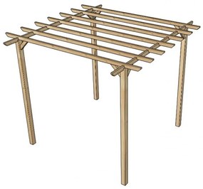 Zahradní pergola 3 x 3 m Dekorhome