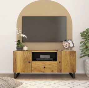 vidaXL TV stolek 105 x 33,5 x 46 cm masivní mangovník a kompozit [351959] Barva: medová hnědá