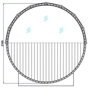 BPS-koupelny Finská zahradní sudová sauna panoramatická  210x240, 4-6 osob