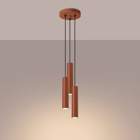 Sollux Lighting Závěsné svítidlo LAGOS 3P červený okr