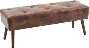 HOMCOM Multifunkční lavice na konci postele – Klasická lavice do ložnice s dřevěnými nohama a polstrovaným sedákem, nosnost 120 kg, pro předsíň a chod