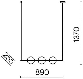 Maytoni MOD221PL-03BS - Lustr na tyči ERICH 3xE14/40W/230V měděná