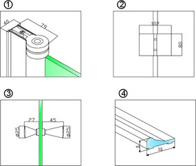 BPS-koupelny Čtvercový sprchový kout HYD-SK1290C 100x100 chrom/transparent - bez vaničky