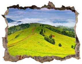 Wallmuralia Nálepka fototapeta 3D výhled Zelené vrcholky 95x64 cm