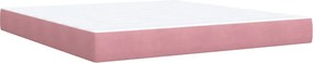 Box spring postel s matrací růžová 180x200 cm samet 3287817