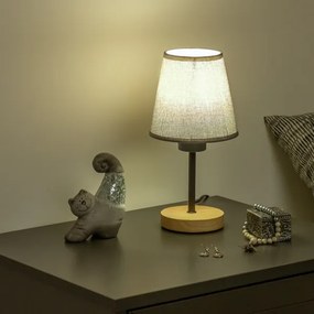 Brilagi - Stolní lampa NUBILA WOOD 1xE27/25W/230V dub/černá