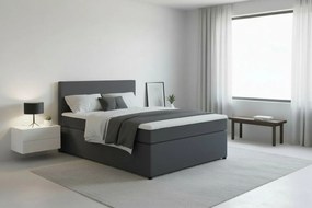 XXXLutz POSTEL BOXSPRING, 140/200 cm, antracitová MID.YOU - Jednolůžkové postele - 000044002906
