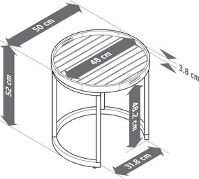 Tchibo - Zahradní odkládací stolky s odnímatelnými podnosy - barva: černá