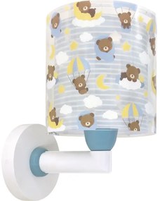 Dalber 41579T - Dětská nástěnná lampa BABY TEDDY 1xE27/15W/230V modrá