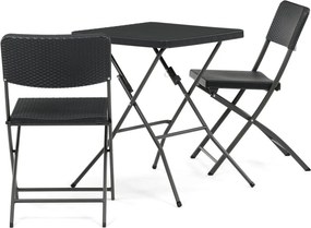 Zahradní set 1+2 AZS-L2161 GREY, plast, šedá