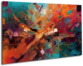 Abstraktní obraz pulzující barvy Rozměr: 120 x 80 cm