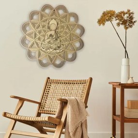 Vyřezávaná dřevěná 3D mandala na stěnu | SENTOP PR0459