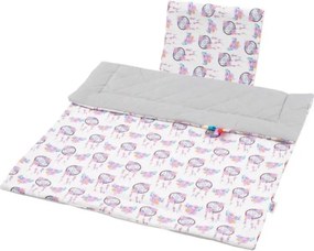 Oboustranný Set z Velvet do kočárku New Baby lapač snů šedý