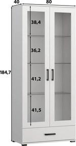 ADRK Furniture Frazio Vitrína ADRK-SHC-FRA-80-ART
