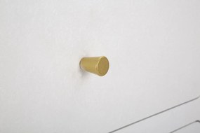 Noční stolek Venus 60 cm bílý/zlatý