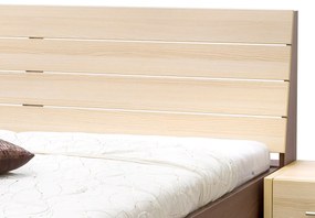 Nábytek Mikulík Moderní manželská postel SENTA, 160×200 cm Dekor: Jasan šedý
