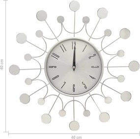 325165  Wall Clock Silver 40 cm Metal 325165